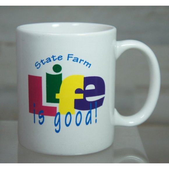 Dining | Vintage State Farm Life Is Good Mug 9s Y2k White 3 34 | Poshmark